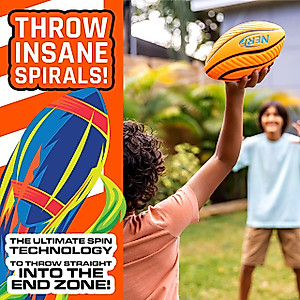 Nerf Kids Foam Football - Spiral Grip Mini Soft Foam Football for Kids - Easy Grip Junior Football - 8.5"