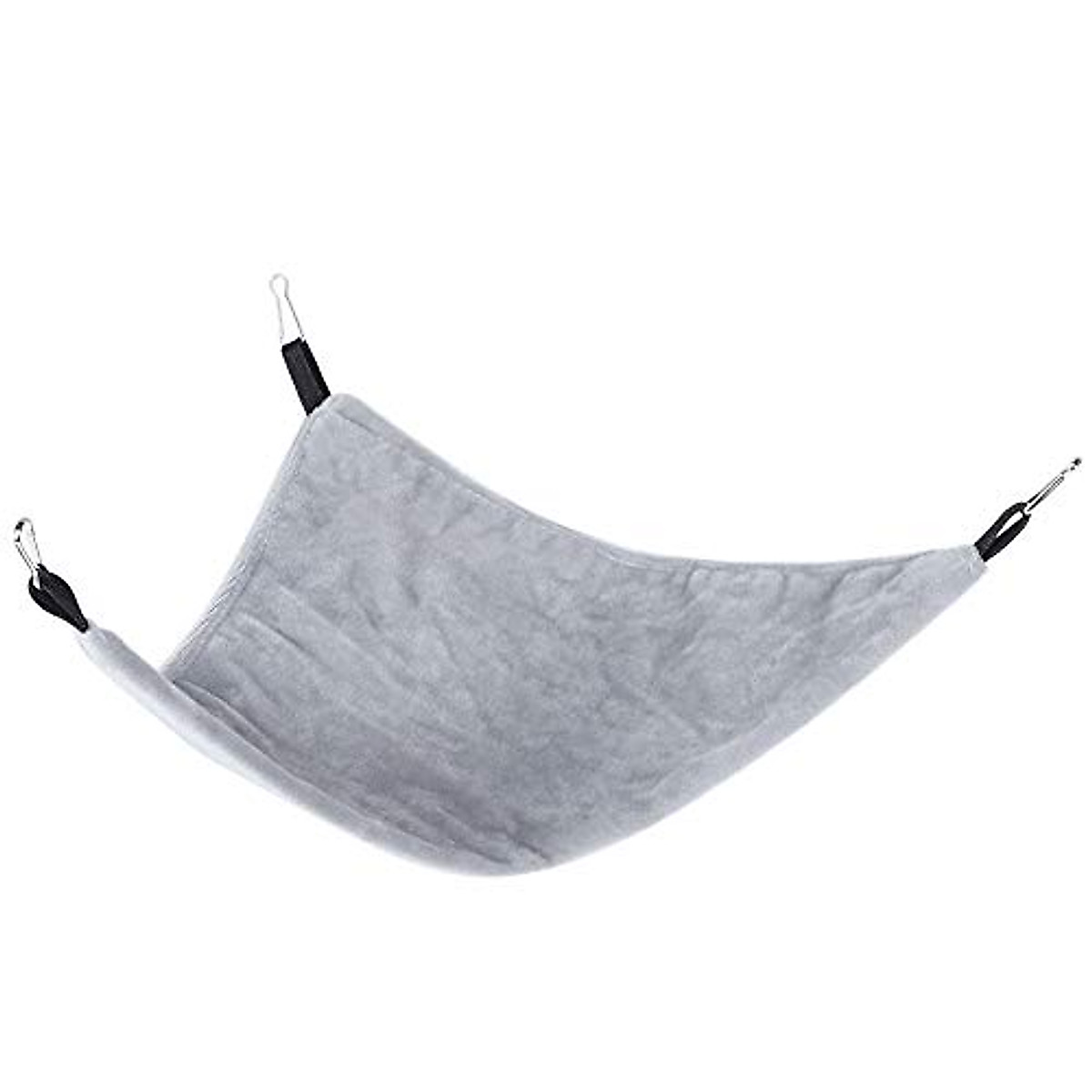 TOPINCN Small Animal Hammock Triangle Hanging Bed Sleeper Pet Nap Cage Accessories for Parrot Sugar Glider Hamster Ferret Squirrel Guinea Pig (Gray)