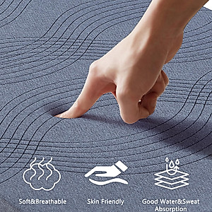 VECELO Gel Infused Memory Foam Mattress Topper Twin Size, 2 Inch Fresh Cooling Mattress Pad with Washable Cover for Twin Mattress, Pain Pressure Relieve Bed Topper, Breathable, Comfort
