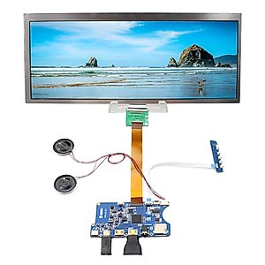 VSDISPLAY 12.3inch HSD123KPW1 1920X720 LCD Screen Work with Type C HD-MI TF Card (Micro-SD Card) LCD Controller Board, 12.3" 12.3 inch bar Screen Advertising Screen Display