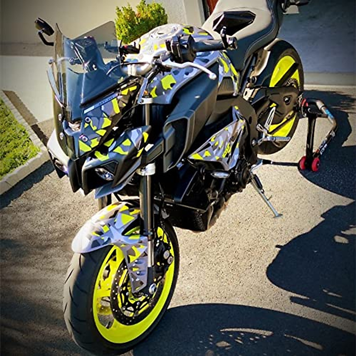 Camouflage Pattern Car Film Wrap,MoreChioce Self-Adhesive Car Protective Film Wrap Sticker PVC DIY Car Body Decorative Stickers for Auto Motorcycle Bike,Yellow,152cmx30cm