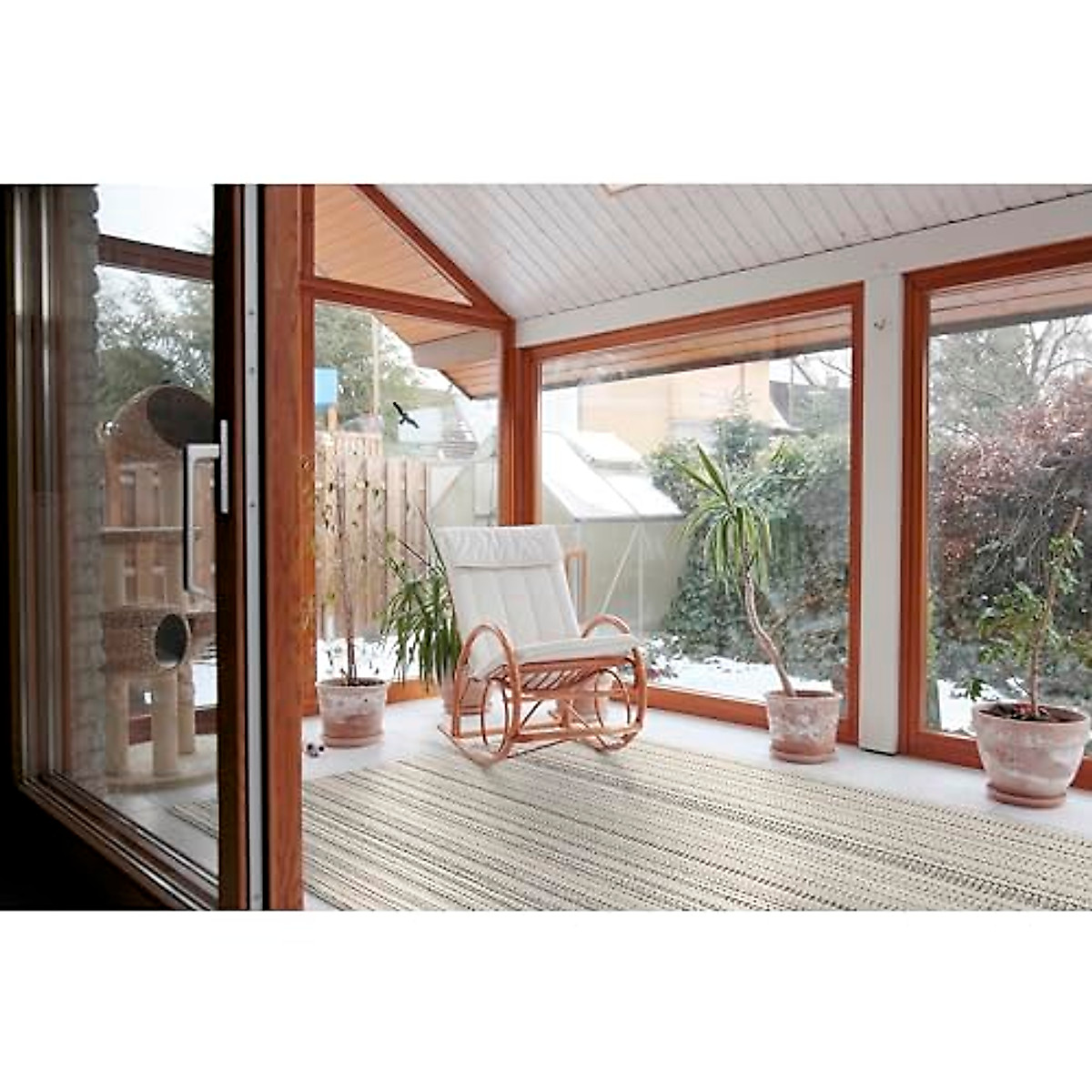 Garland Rug Carnival Stripe Assorted Earth Tone 12'x12' Modern Stain Resistance Area Rug