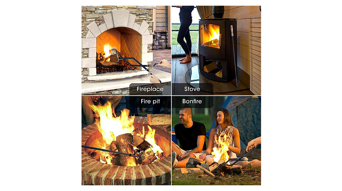 Heavy-Duty Fire Pit Tongs & Poker Set – AGM