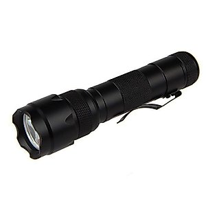 Skysted WF-502B Single Mode 1200 Lumen Mini Portable Tactical Clip Handheld Flashlight Torch Lamp,for Outdoor Sports and Indoor Activities (Camping, Hiking, Hunting, etc.) (Black)