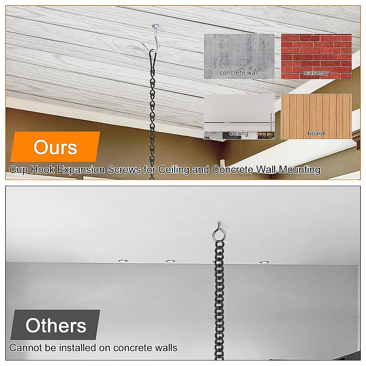 Amtiw 30 Inches Ceiling Pot Rack and Pan Rack for Ceiling with 12 Hooks, Storage Rack Multi-Purpose Organizer for Kitchen Organization, Home, Restaurant, Kitchen Cookware