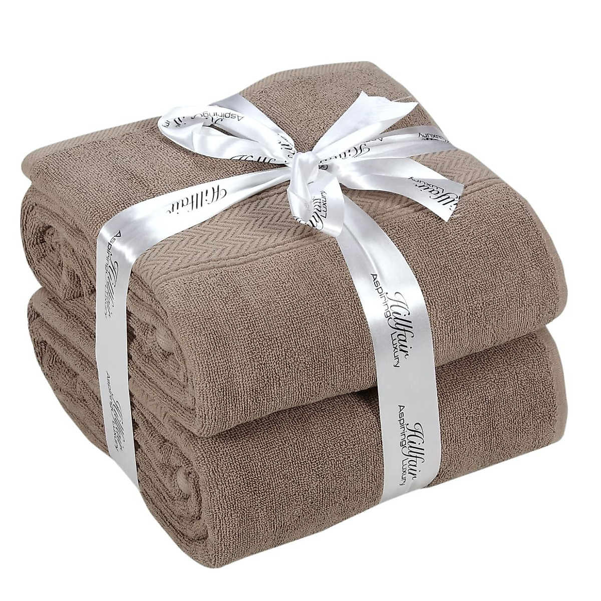 600 GSM - 40 x 80 Inches - 100% Cotton Bath Sheets Pack of 2 - Highly Absorbent Extra Large Bath Sheet Towels Set - Jumbo Oversized Cotton Bath Sheets Towels - Super Soft Hotel Quality Towel (STONE)