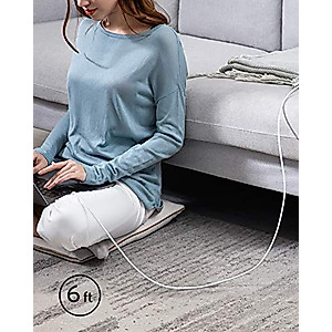 Anker Powerline III USB C to USB C Charger Cable 100W 6ft 2.0, Type C Charging Cable for iPad Mini 6, iPad Pro 2020, iPad Air 4, MacBook Pro 2020, Galaxy S20 Plus S9 S8, Pixel, Switch, LG V20 (White)