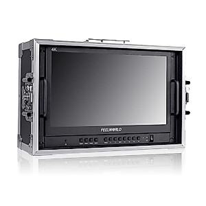 FEELWORLD ATEM156-CO 15.6 Inch Quad-Split Monitor Carry-on Broadcast Director Monitor with 4 x HDMI I/O for Switchers
