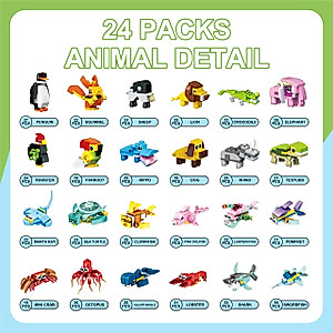 JHXXXL Party Favors - 24Pack Mini Building Blocks Toy for Party Favor for Kids 6-8-12,Goodie Bag , Bulk Toys Classroom Prizes ,Back to School Birthday Students Gifts Stocking Stuffers for Boy Girls