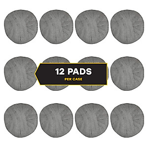 GMT Radial Steel Wool Pads, Grade 0 (fine): Cleaning And Polishing, 20" Diameter, Gray, 12/carton