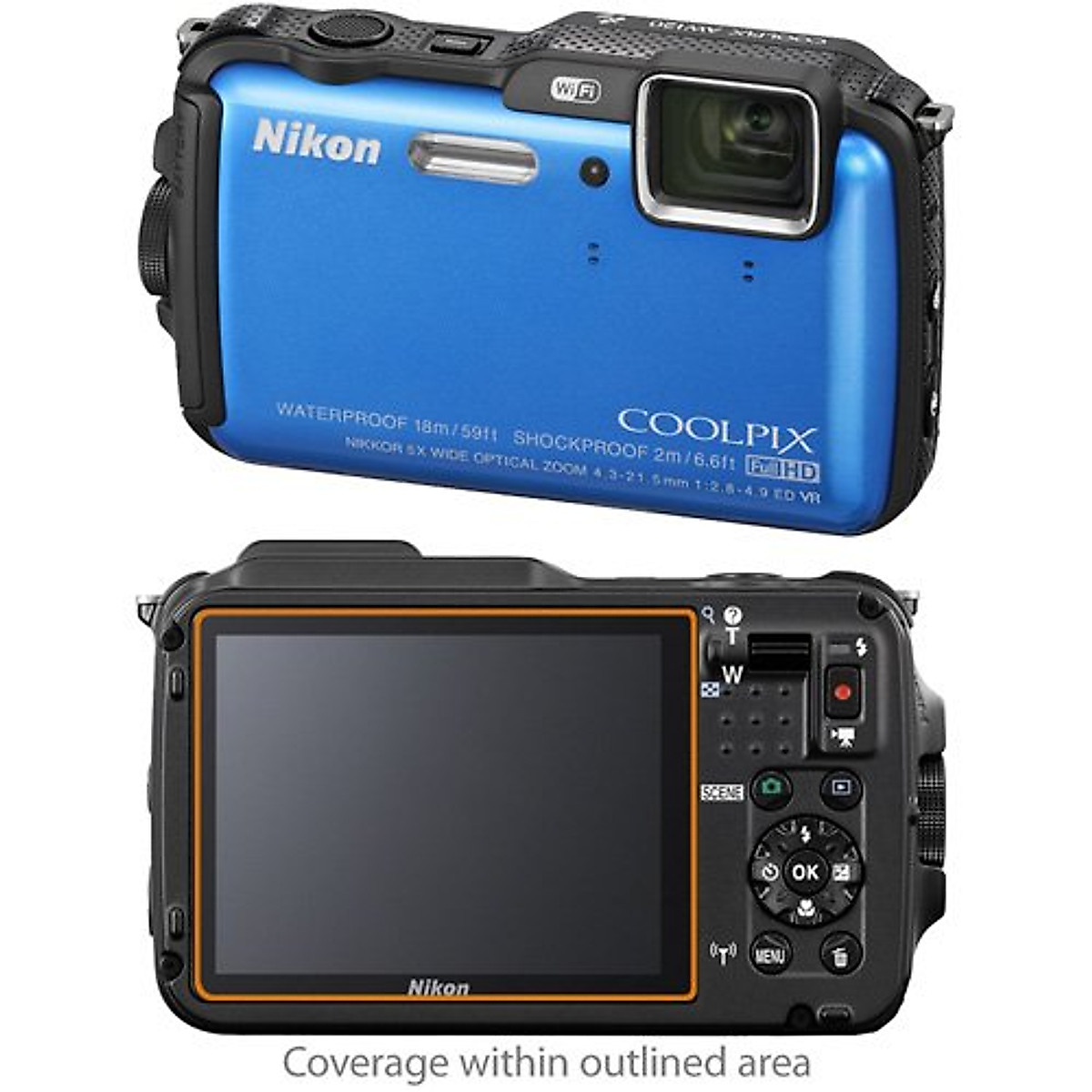 BoxWave Screen Protector Compatible With Nikon Coolpix AW120 - ClearTouch Anti-Glare (2-Pack), Anti-Fingerprint Matte Film Skin for Nikon Coolpix AW120