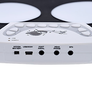 summina Portable Electronic Drum Pad Kit Silicon Foldable with Stick