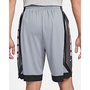 Nike Dri-FIT Elite Men's Basketball Shorts (Large, Cool Grey/Black/White/White)