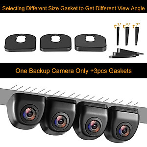 NATIKA Backup/Front View Camera,IP69K Waterproof Great Night Vision HD and Super Wide Angle Metal OEM Style Reverse Rear View Backup Camera for Cars Pickup Trucks SUVs RVs Vans (Black)