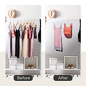 Bra Hanger, 2 Pack Tank Top Hanger Organizer for Closet, 4 Storage Capacity Top Swivel Hook Clothes Wrinkle-Free, ZEDODIER Hanging Space Saving Hanger Bra Holder Camisole Storage