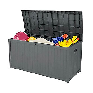 Container Indoor Outdoor Storage Shed Bin Organizer Box All Weather UV, Entryway Chest Garden Backyard Patio Pool Deck