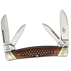 Rough Rider Tobacco Road Congress Brown Bone Open Folding Pocket Knife 1896 Outdoor Survival Hunting Knife by Survival Steel