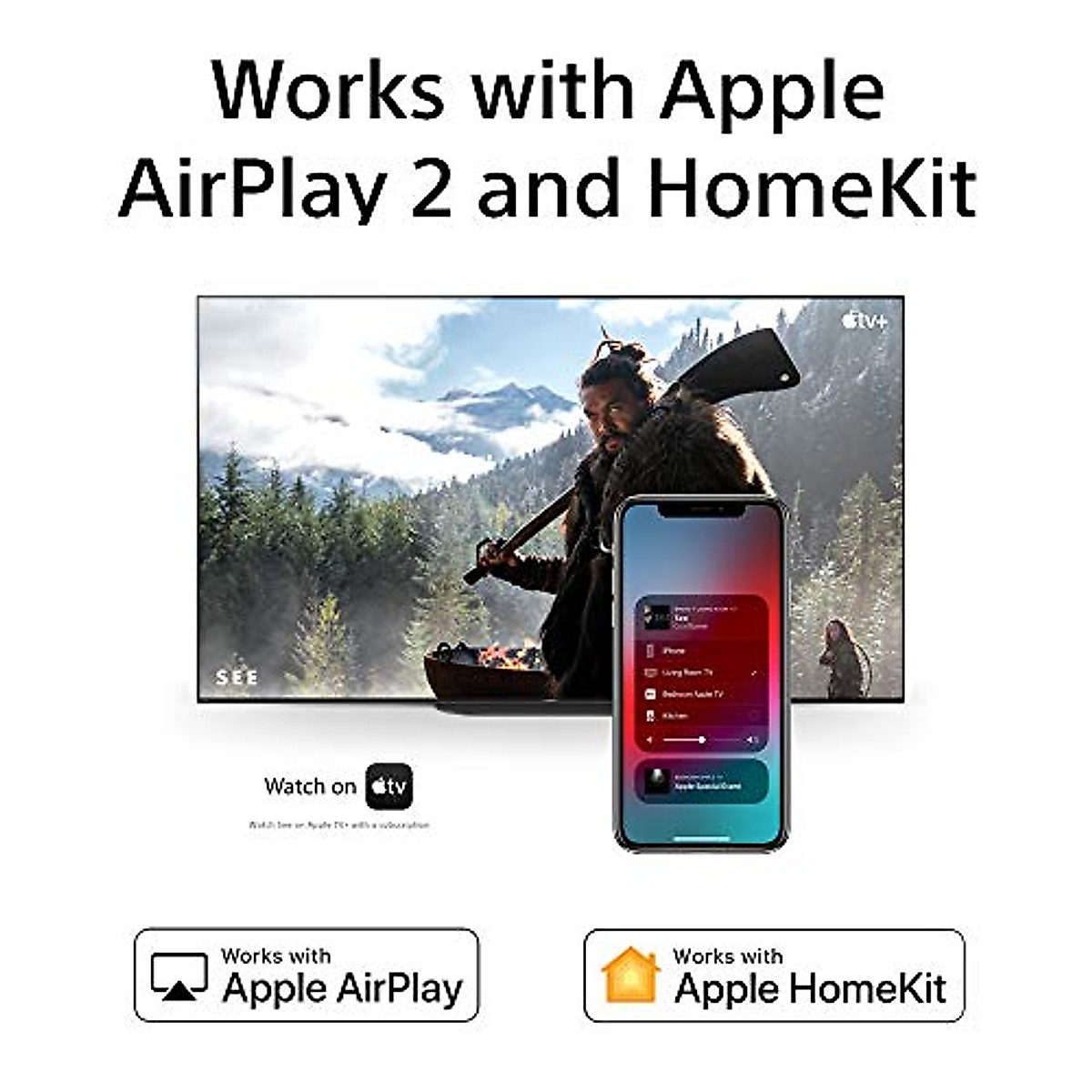 Sony A8H 65-inch TV: BRAVIA OLED 4K Ultra HD Smart TV with HDR and Alexa Compatibility - 2020 Model