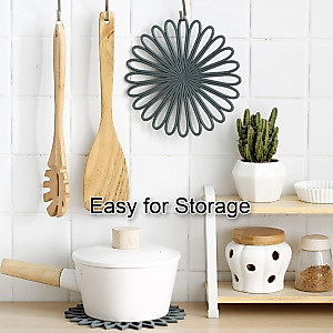 Set of 3 Silicone Trivet Mat - Hot Pot Holder Hot Pads for Table & Countertop - Trivet for Hot Dishes - Non-Slip & Heat Resistant Modern Kitchen Hot Pads for Pots & Pans, Pink