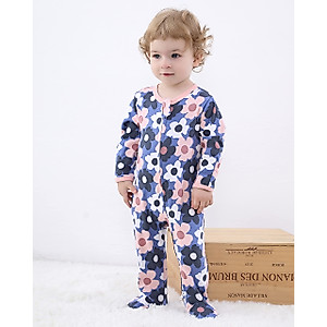 Baby Girl Boy Pajamas, 2 Way Zipper Baby Pajamas, Pajamas for Toddler Girls Boy 9-12 Months Romper