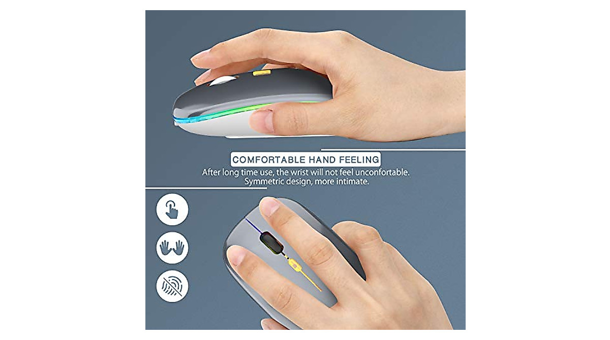 Upgrade LED Wireless Mouse with Silent Click & 3 DPI Levels