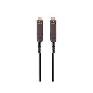 Monoprice USB 3.1 Type-C to Type-C Video-Only Cable - 4K@60Hz, Fiber Optic, AOC, 75 Feet, Black - SlimRun AV Series