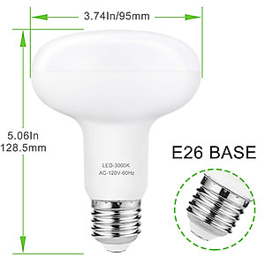 BR30 Led Flood Light Bulbs Indoor Outdoor, 12W=100W, 3000K Warm White, 1200 Lumens, E26 Base Recessed Can Light Bulbs, Not Dimmable, (4-Pack)