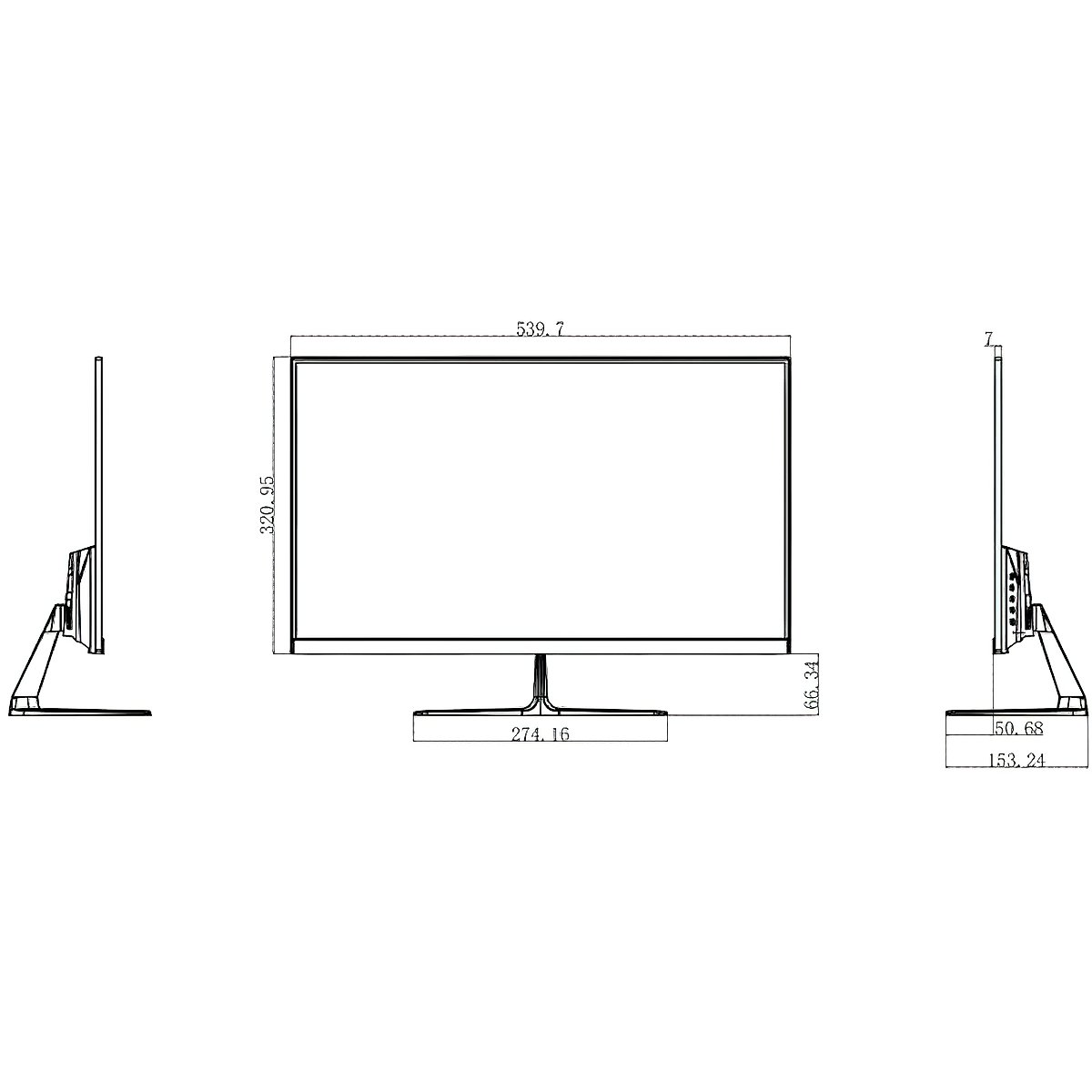 watchman WM-ND2400 Ultra-Thin Borderless 24" LED Monitor, TFT LED, 1920x1080 Resolution, 16:9 Aspect Ratio, 3000:1 Contrast, 6.5ms Response Time, VGA and HDMI Inputs