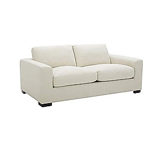 Stone & Beam Westview Love Seats, 76'' Loveseat, Cream