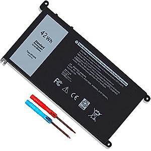 42WH WDX0R Battery for Dell Inspiron 15 5000 7000 5578 5565 5567 5568 5570 7579 7569 13 5378 5368 7375 7368 7378 17 5765 5767 5770 Latitude 3480 3580 3490 3590 Repalcement for P69G 3CRH3 CYMGM 11.4V