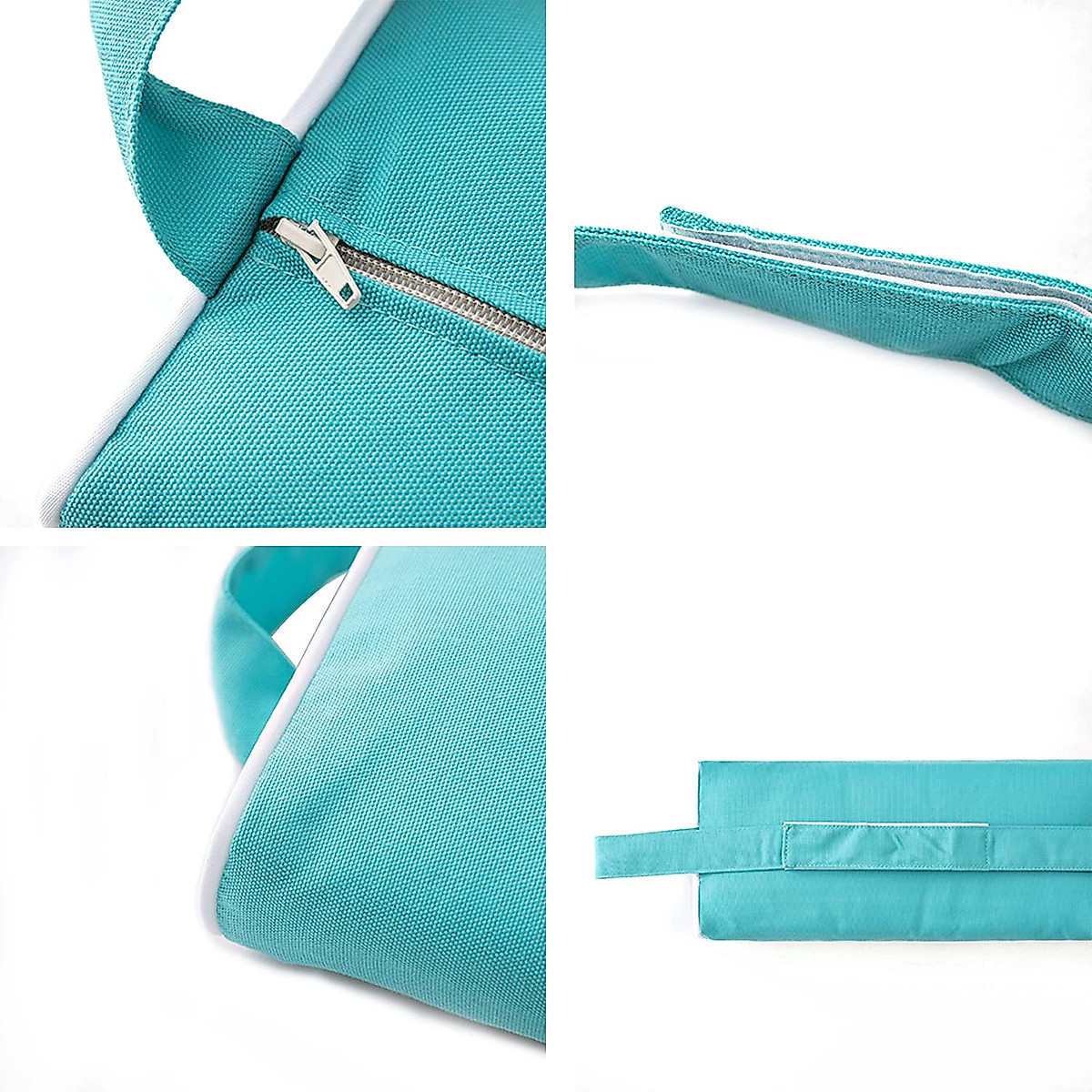 Enipate Outdoor Chaise Lounge Head Pillow, Pack of 2 Water Resistant Headrest Pillows with Elastic Band for Pool Patio Chairs