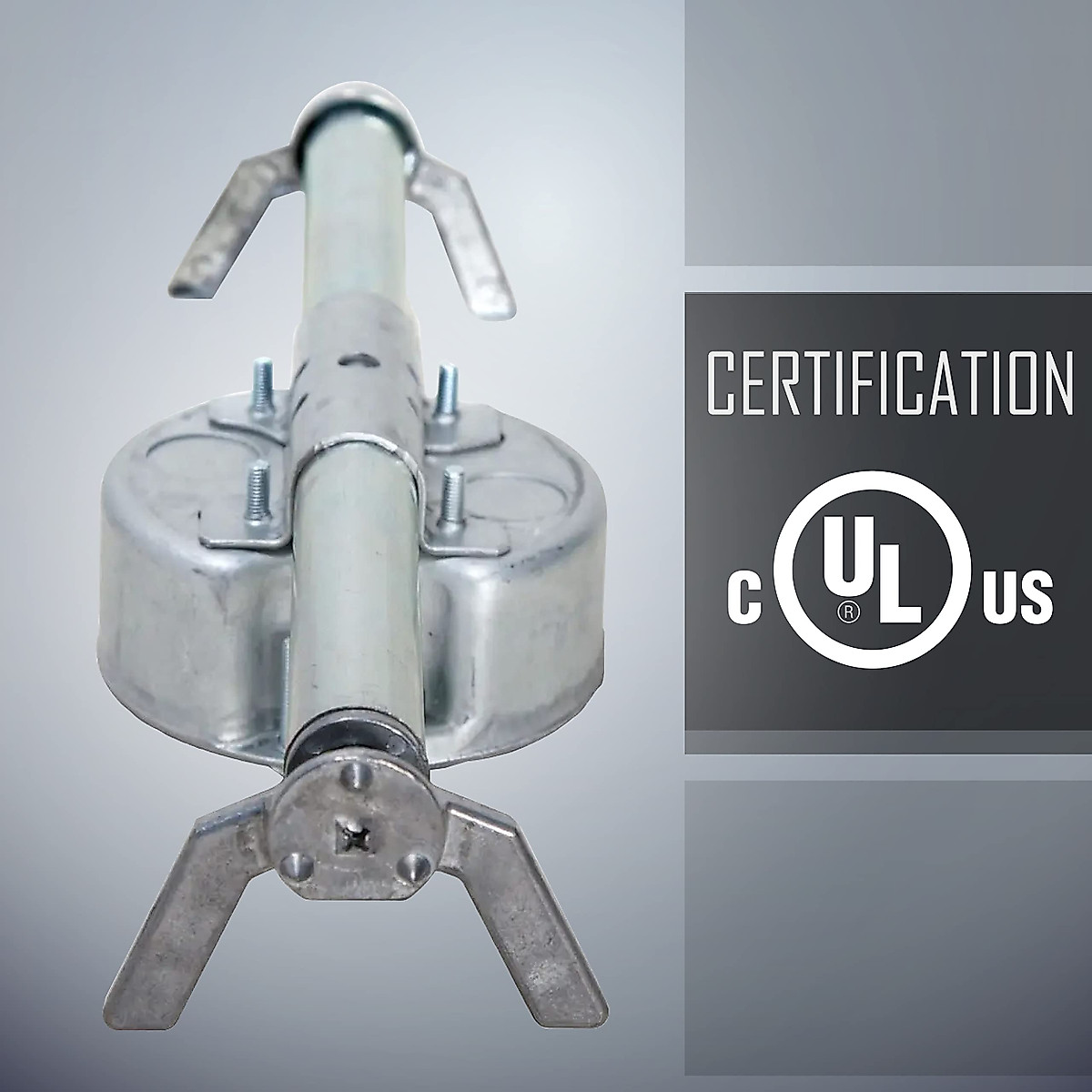 Hubbell Raco 936 4 in. Round Retro-Brace Ceiling Fan-Rated Support, 4 in, Gray