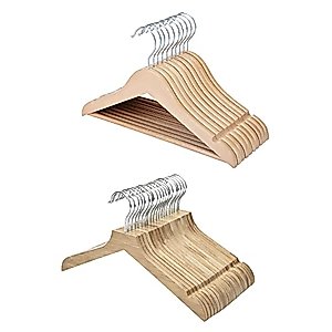FairyHaus Kids Wooden Hangers and Bamboo Baby Hangers 40 Pack