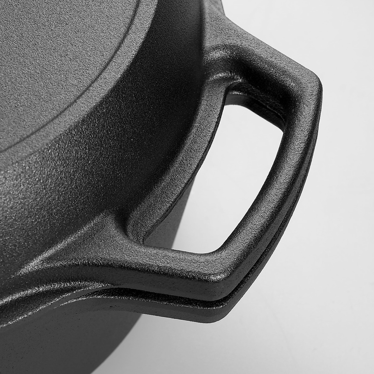 VORRINGARD Pre-seasoned Cast Iron Double Dutch Oven Pot with Skillet Lid, Dual-handle, for Bread Baking, Outdoor, Campfire Cooking, 5 Quart