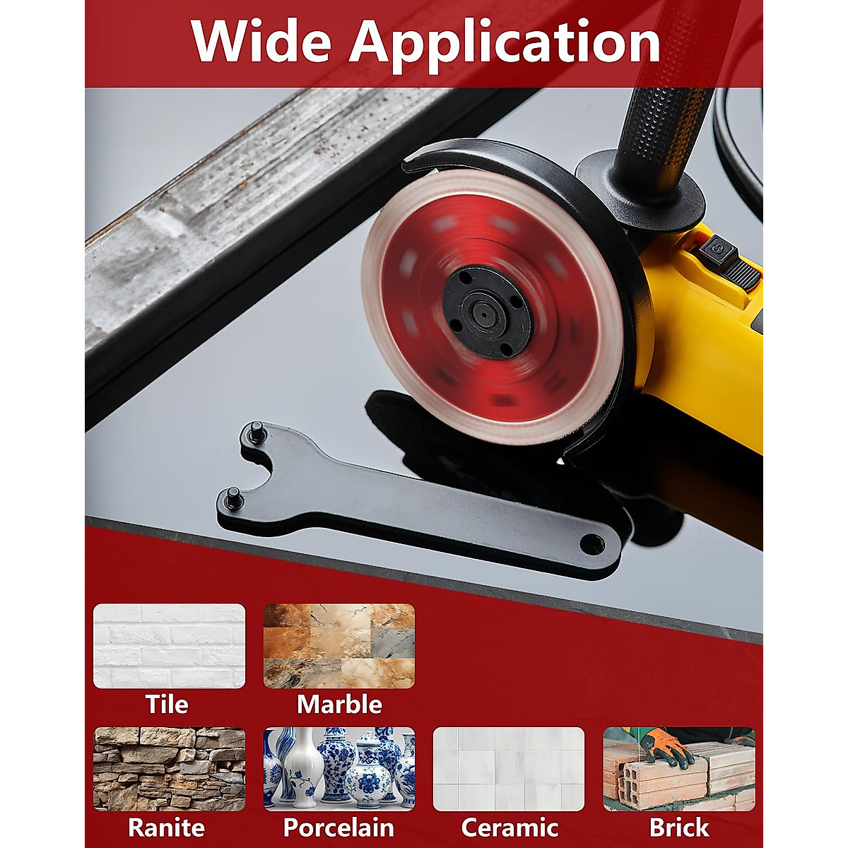 4.5" Diamond Blade for Angle Grinder, Super Thin Tile Saw Blades for Smooth Cutting, 2Pcs Indestructible Disc for Grinder Cutting Porcelain Ceramic Tile Granite Marbles.