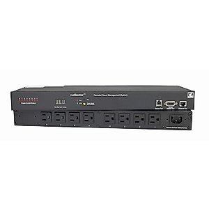 Synaccess NP-0801DU Remote Power 8 Switched PDU, TUV Listed, Designed and Supported in USA. Control Via Web, Telnet, USB Serial Port.