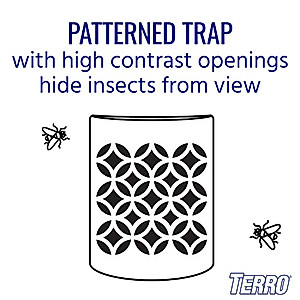TERRO T550 Discreet Odorless Indoor Fly Trap Plus Lure - Attracts, Traps, and Kills House Flies