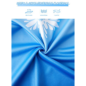 XiaoMoSha Gymnastics Leotards for Girls Toddlers Biketards Dance Unitards Sparkle Snowflake Mermaid (Blue,120 5-6Y)