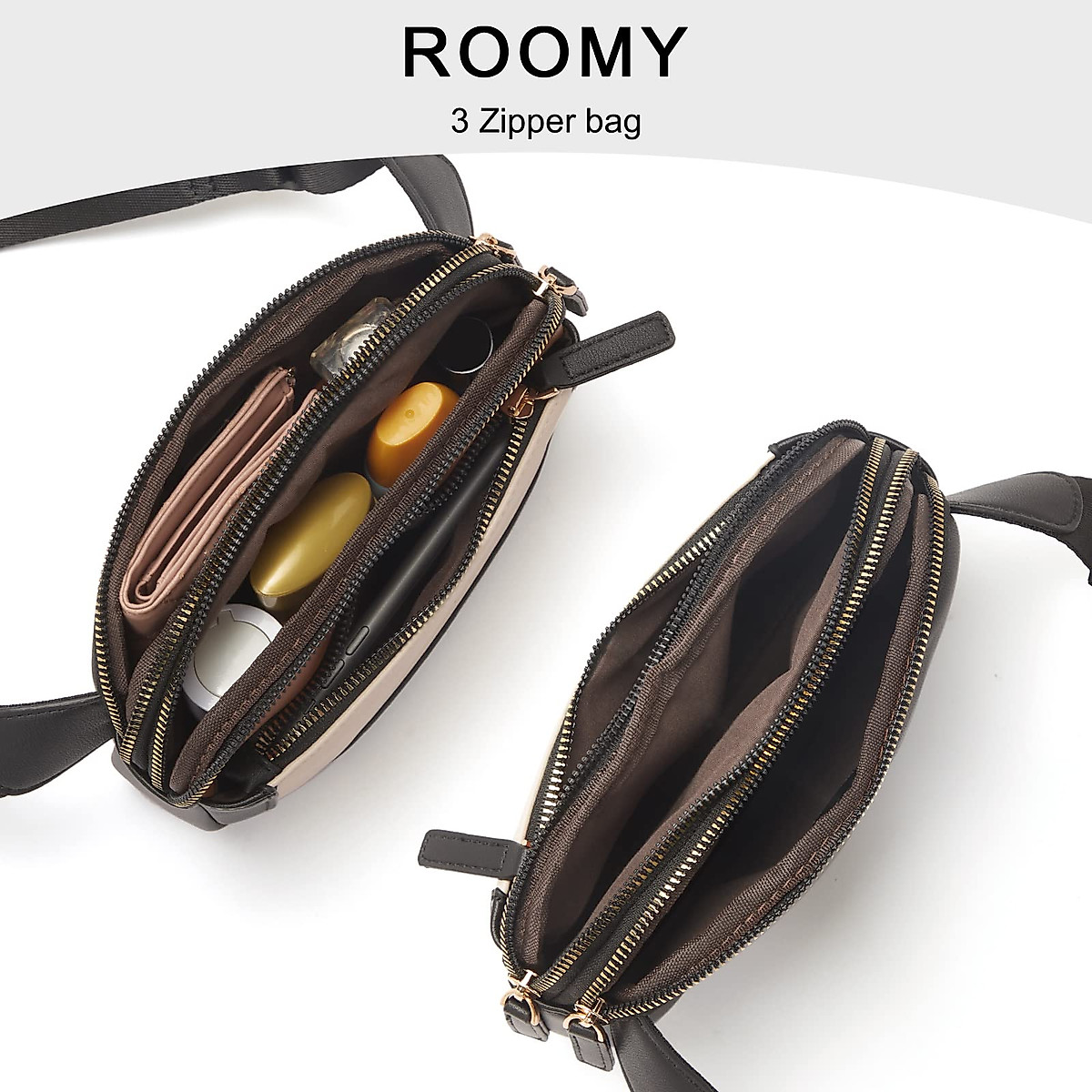 CLUCI Belt Bag for Women, Mini Everywhere Crossbody Waist Bag Adjustable Strap, Vegan Leather Women's Fanny Pack