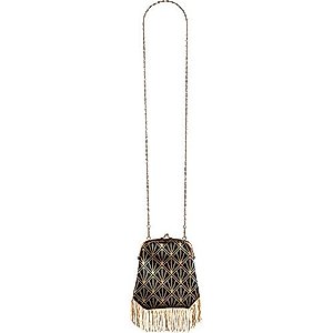 amscan Handbag, Black/Gold-1 Pc