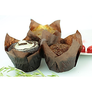 Brown Tulip Baking Cups, Large Size, Pack of 50