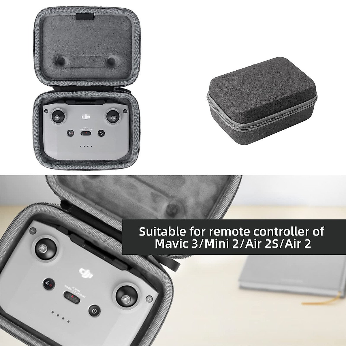 O'woda Mavic 3 Classic Carrying Case, Drone Body Storage Bag + Remote Controller Waterproof Case for DJI Mavic 3 / Mavic 3 Cine/Mavic 3 Classic Accessories, with 2 Pcs Carabiners