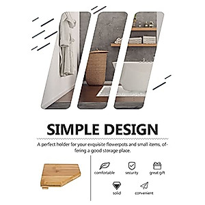 DECHOUS Corner Wall Shelf, Beech Wood Floating Shelves Wall Mounted, Natural Corner Wall Shelf