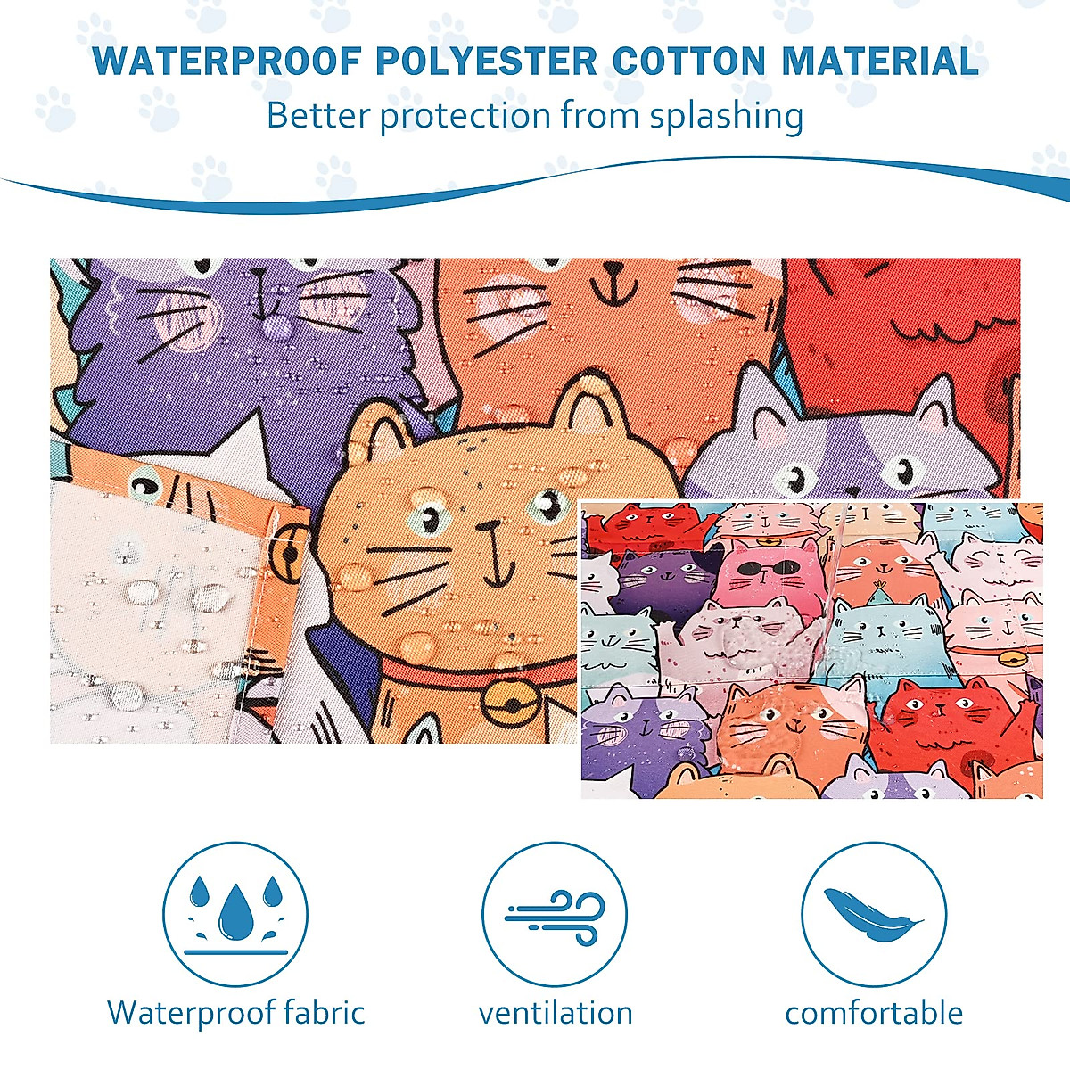 ASPMIZ Floral Aprons for Women with Pockets, Waterproof Chef Apron Women Flowers for Party Painting Gardening, Adjustable Bib Kitchen Cooking Apron for Women Mom Adults Girls, 27.6 x 31.5 Inch, Red