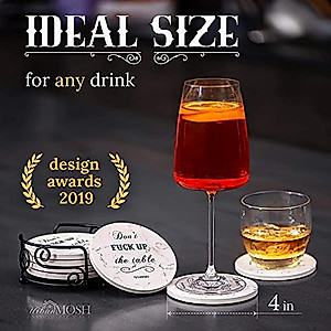Funny Drink Coasters - Home Decor Gifts Housewarming Gift, House Decor Coasters for Coffee Table Decor, House Warming Gifts New Home Couple, Decorations for Living Room Decor New Home Gift for Home