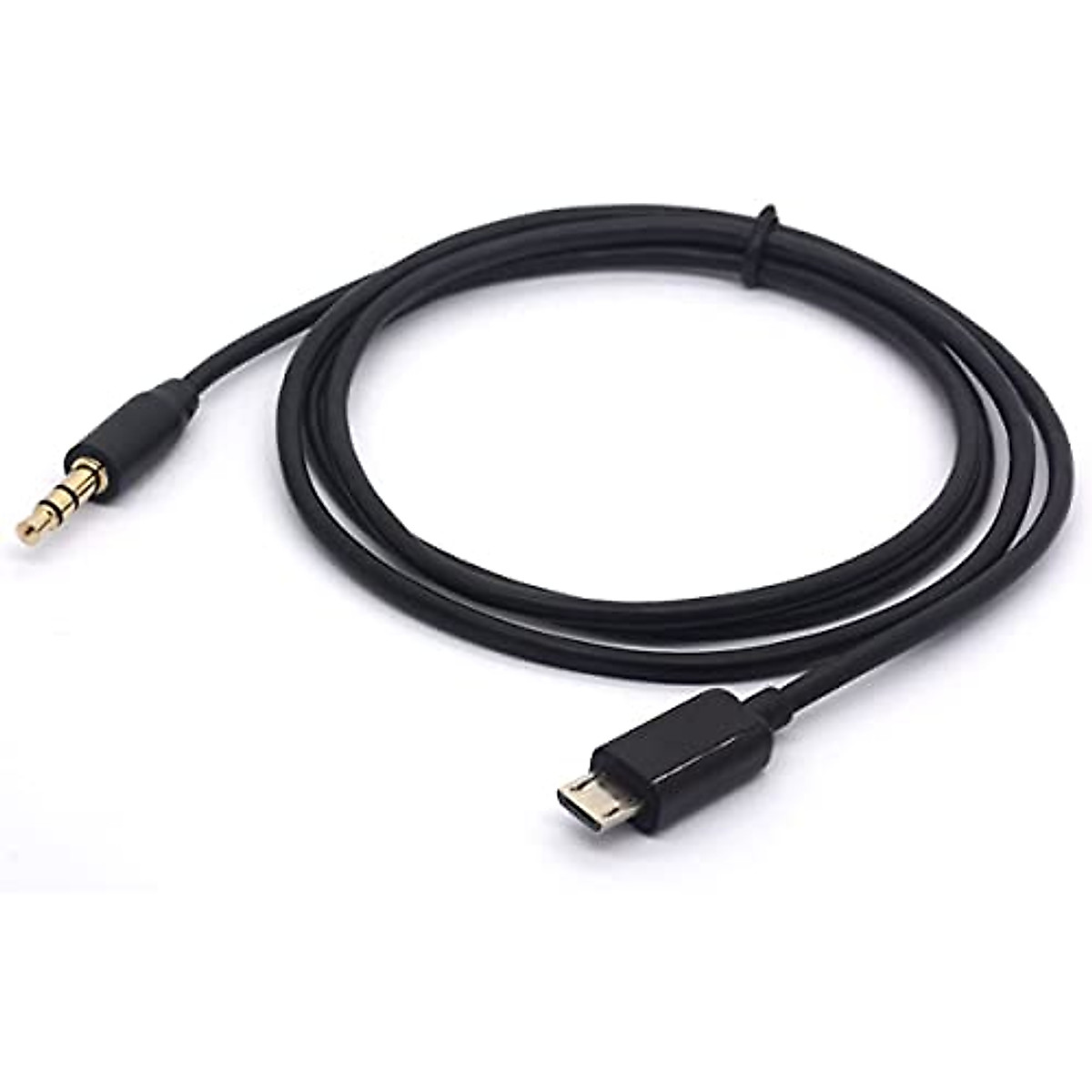 PIIHUSW Micro USB to 3.5mm Cable - Gold Plated 3 Pole 3.5mm Male to Micro B Male Car Aux Audio Extension Cord