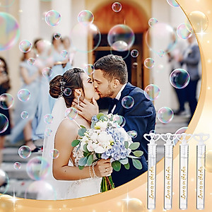 PullCrease 150 Pcs Bubble Wands Bulk for Wedding Party Mini Heart Wand with Bubble Solution for Wedding Bridal Showers Valentine Anniversary Graduation Birthday Supplies(White,Love)