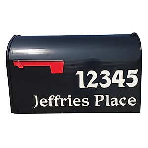 Mailbox House Address Custom Vinyl Sticker, Extra Large (Set of 2)