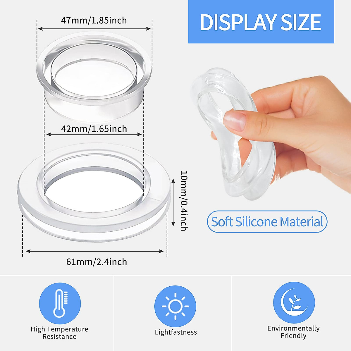 AQEENURA 8 Pieces Patio Umbrella Replacement Parts Kit Patio Table Umbrella Hole Ring Plug Cover and Cap Umbrella Stand Base Screw Umbrella Pole Cap (8PCS)