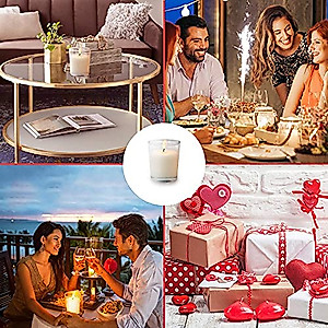 Set of 12 White Votive Candles Clear Glass Filled Unscented Soy Wax Candle for Home Décor Spa Weddings Birthday Holidays Party and DIY